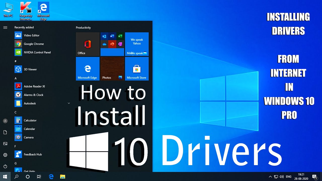 Windows 10 Pro Drivers Installation from Internet - YouTube