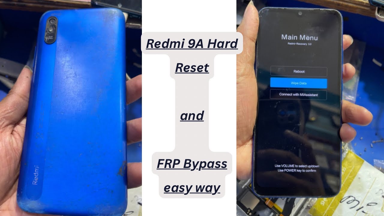 Redmi 9A hard reset and FRP bypass | google account bypass | hand reset ...