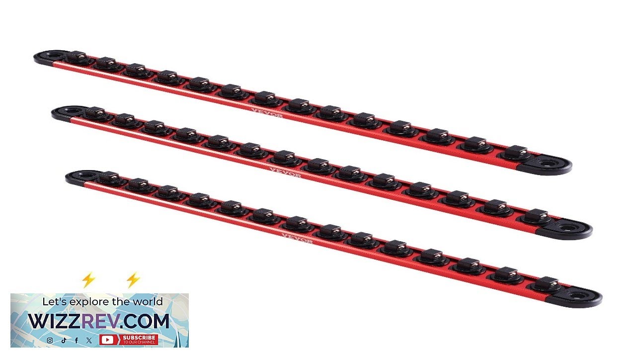 Socket Organizer Rail Set 3PCS Aluminum Socket Organizers with 40 Clips ...