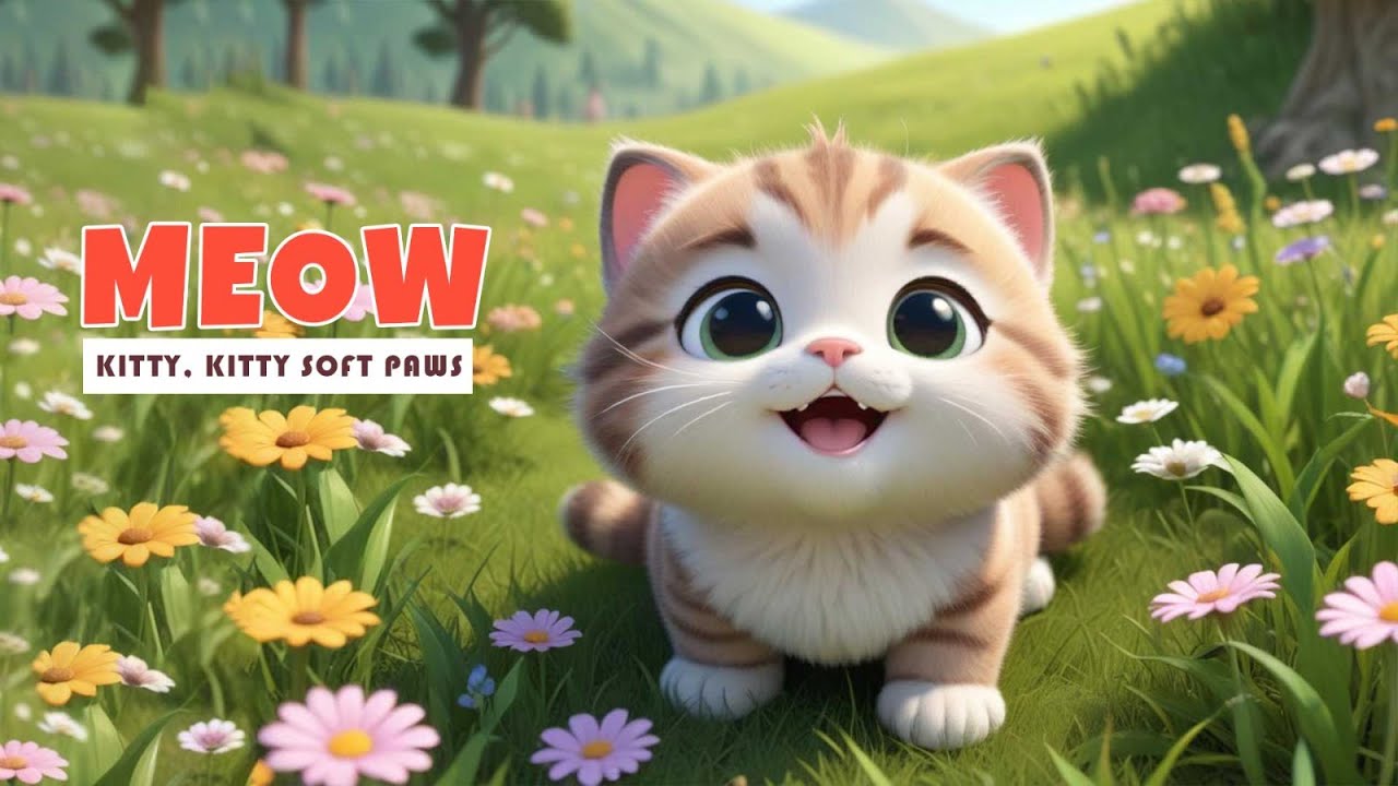 Meow Meow Meow Kids Song | Nursery Rhyme | Polo Pal Rhymes #kidsvideo # ...