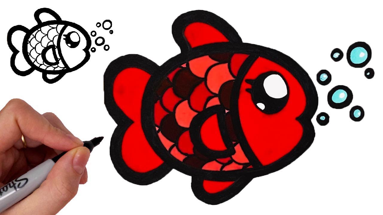 Comment Dessiner UN POISSON [Mignon Kawaii] - YouTube