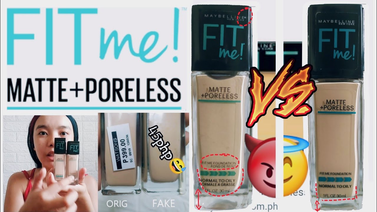 FAKE VS. ORIG MAYBELLINE FITME FOUNDATION l Gracey XP - YouTube