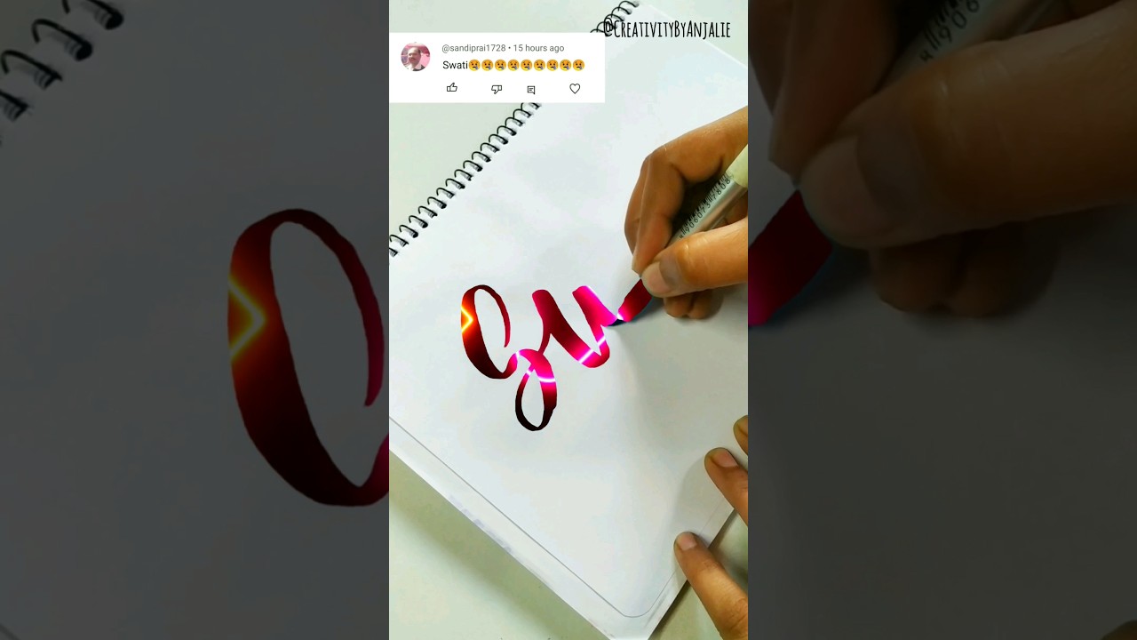 😲😱 Comment your name | Swati name Calligraphy #shorts #viral # ...