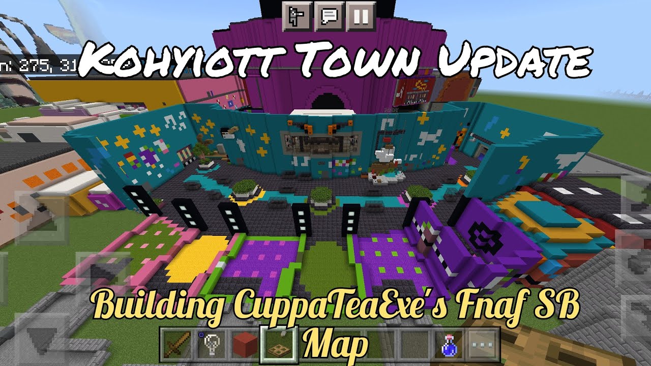 (Minecraft PE) Building CuppaTeaExe's Fnaf SB Map Episode 8 - YouTube