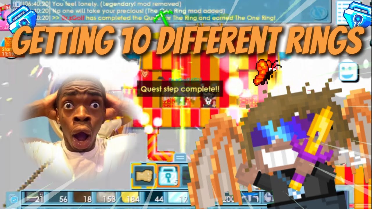 GETTING 10 DIFFERENT RINGS IN GROWTOPIA (epic quest) - YouTube