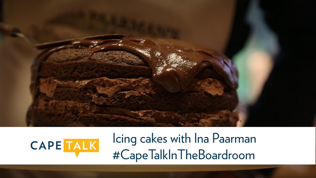 Icing cakes with Ina Paarman - #CapeTalkInTheBoardroom - YouTube