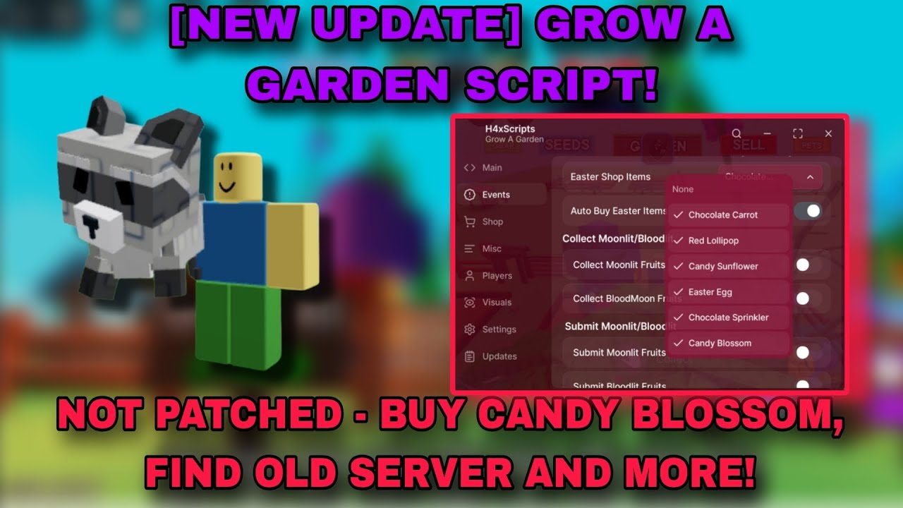 [NEW UPDATE] GROW A GARDEN SCRIPT! - AUTO BUY CANDY BLOSSOM, DUPE ...
