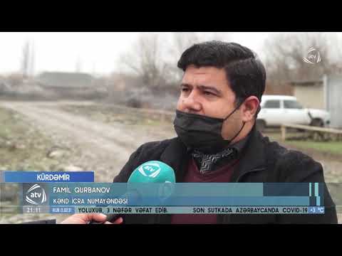 Kürdəmirin Bağman kənd sakinləri mal qaranı otarmağa yer tapmır (19.02.2021)