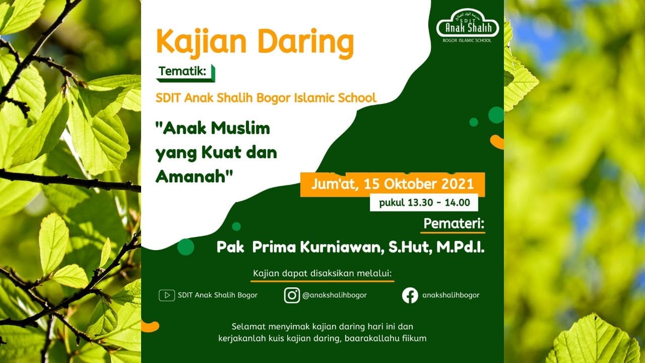 Anak Muslim yang Kuat dan Amanah | Pak Prima Kurniawan - YouTube