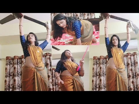 💞Saree Vlog💞 #Fan Cleaning K Sath Sath Pure Ghar Ki Safai | Housewife Vlog 