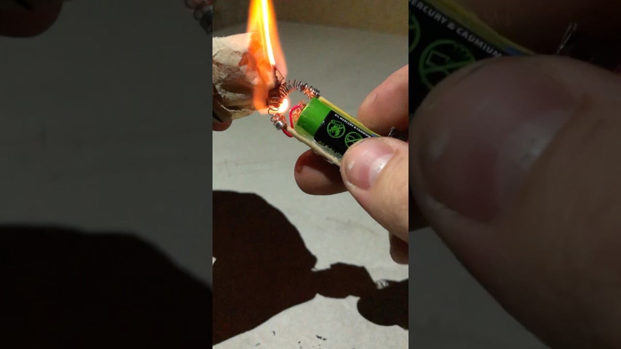 Fake lighter made from AAA BATTERIES #Lighter #homemade #do-it-yourself ...