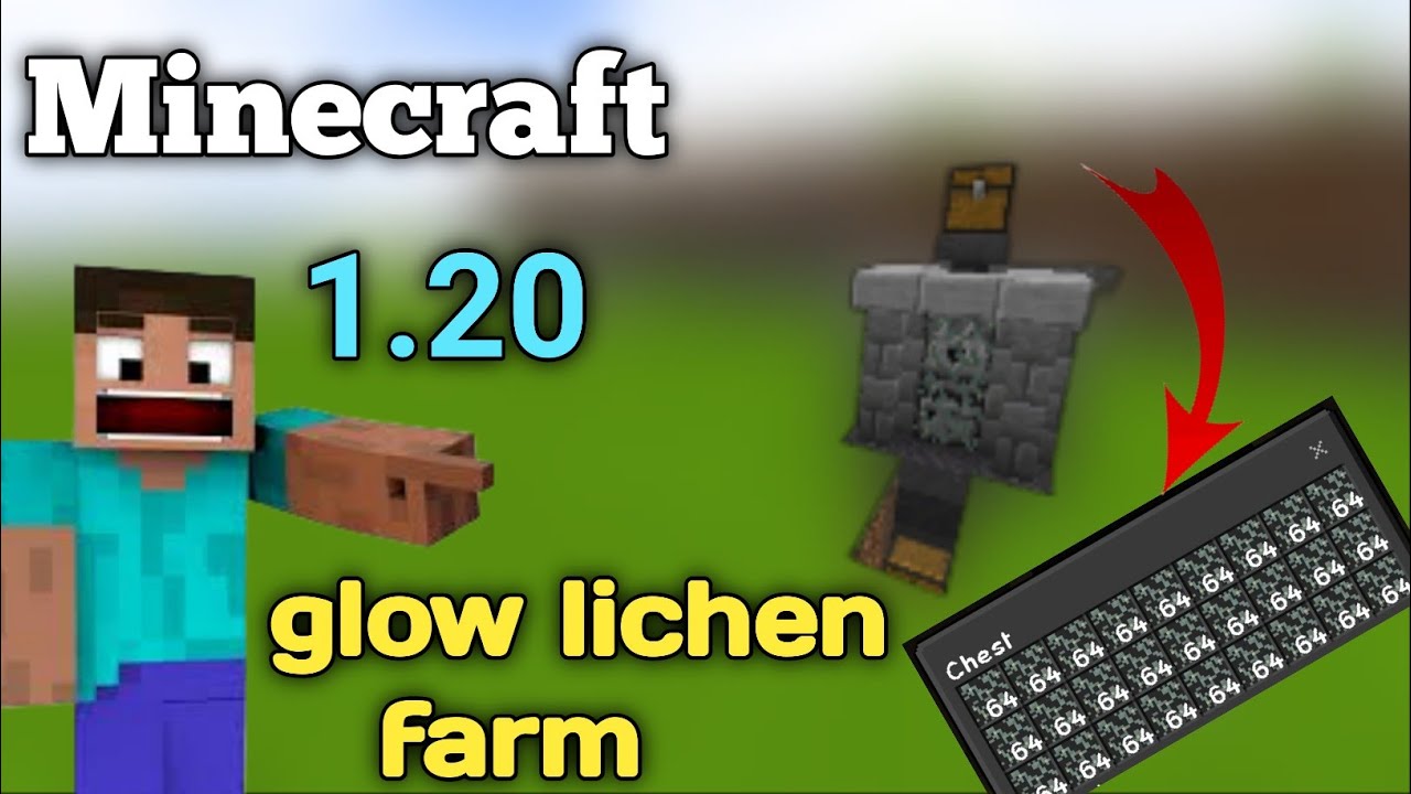 how to ️ make a glow lichen farm in Minecraft bedrock/pocket/ automatic ...