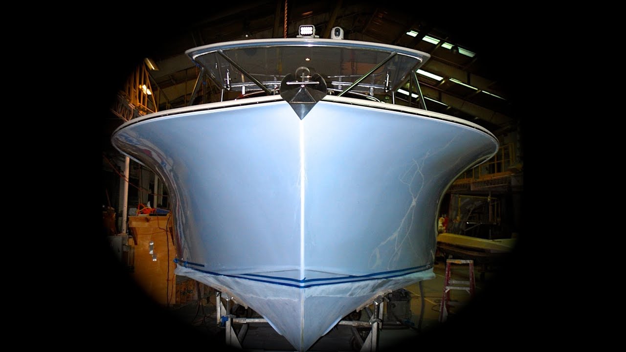 Build Process of 2014 OBX Boatworks 345 EXP - YouTube