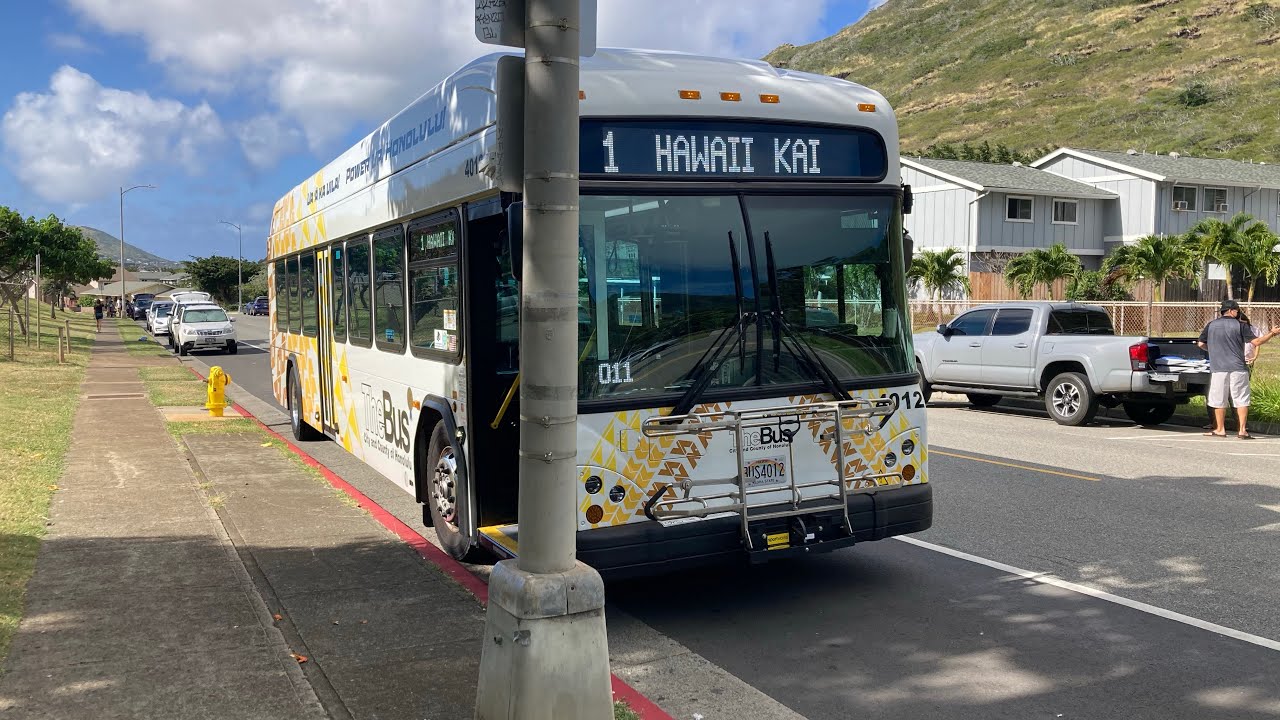 Honolulu TheBus Route 1 Hawaii Kai, Bus 4012 (Part 9) on Kawaihae ...