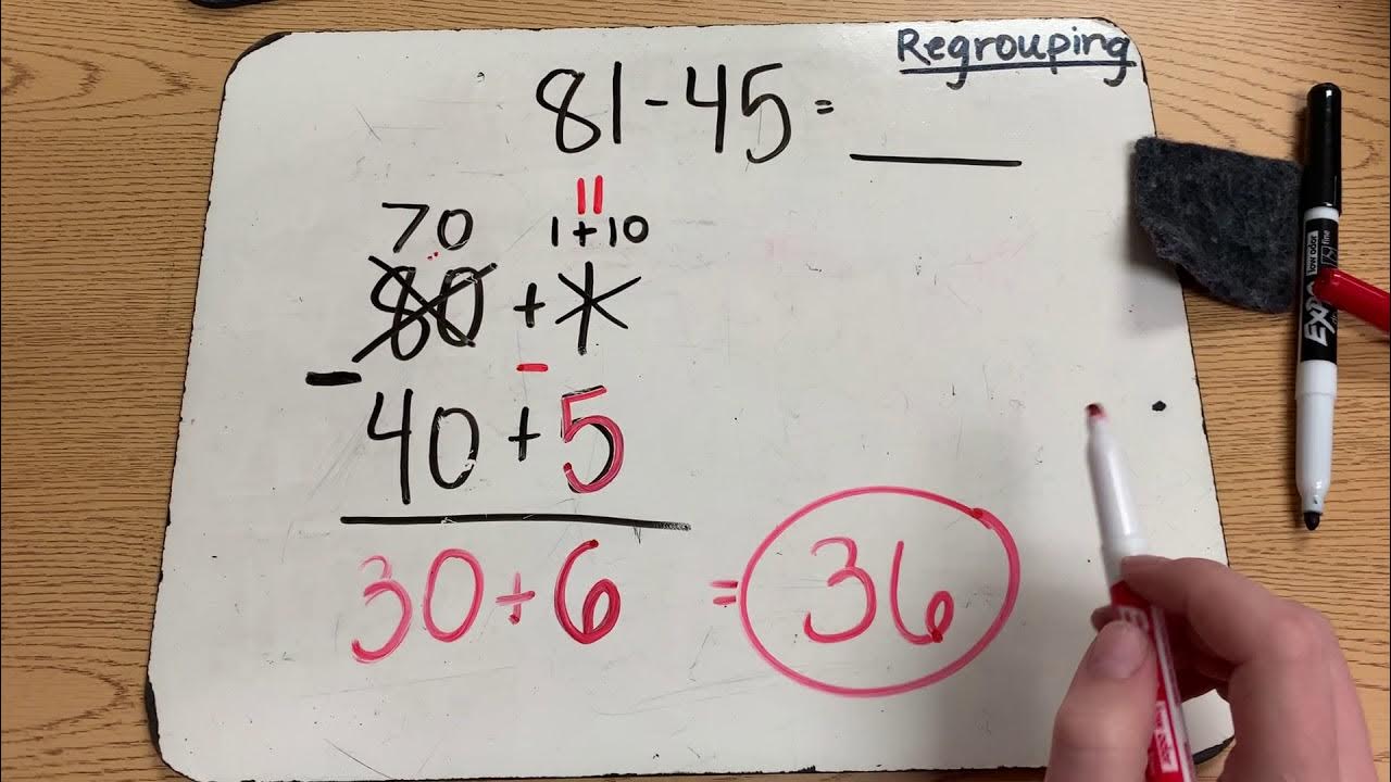 Solving 2 Digit Subtraction: Expanded Form (WITH Regrouping) - YouTube