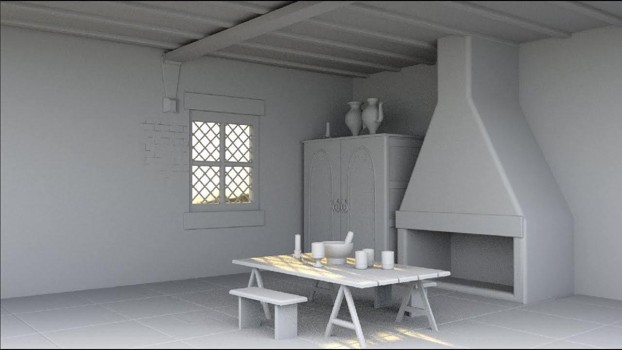 Old House Interior Modeling in Autodesk Maya. - YouTube
