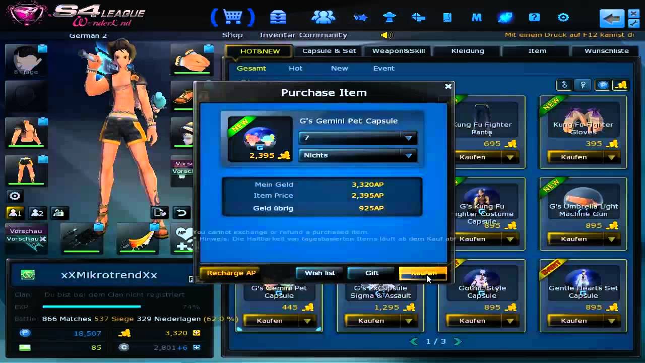 S4 League 30k AP Caps Shop - YouTube