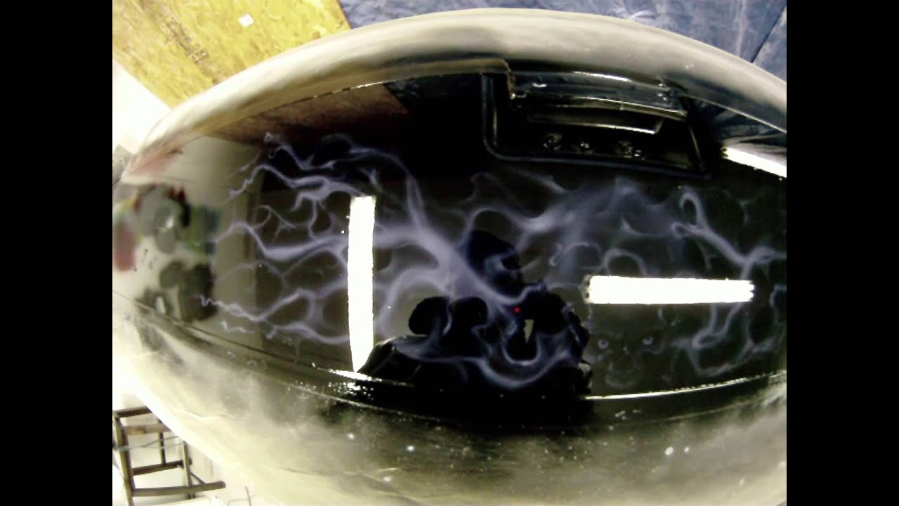 airbrushing skull in flames part 4 - YouTube