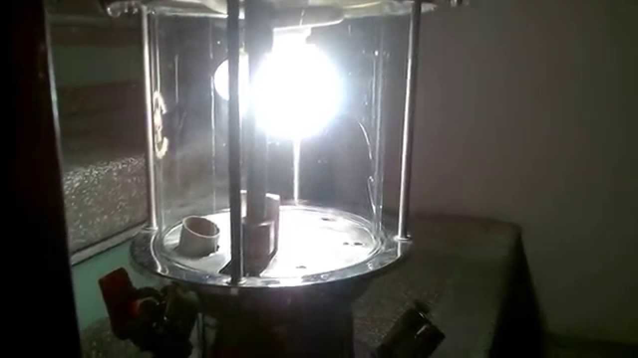 Sea Anchor pressure lantern (Petromax) burning with diesel fuel instead ...