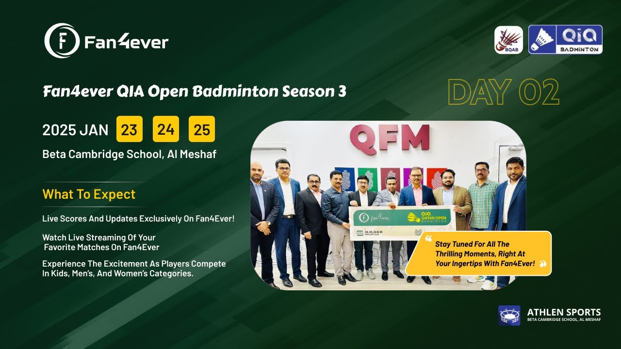 Court 5(Day2):Fan4ever QIA Badminton - YouTube