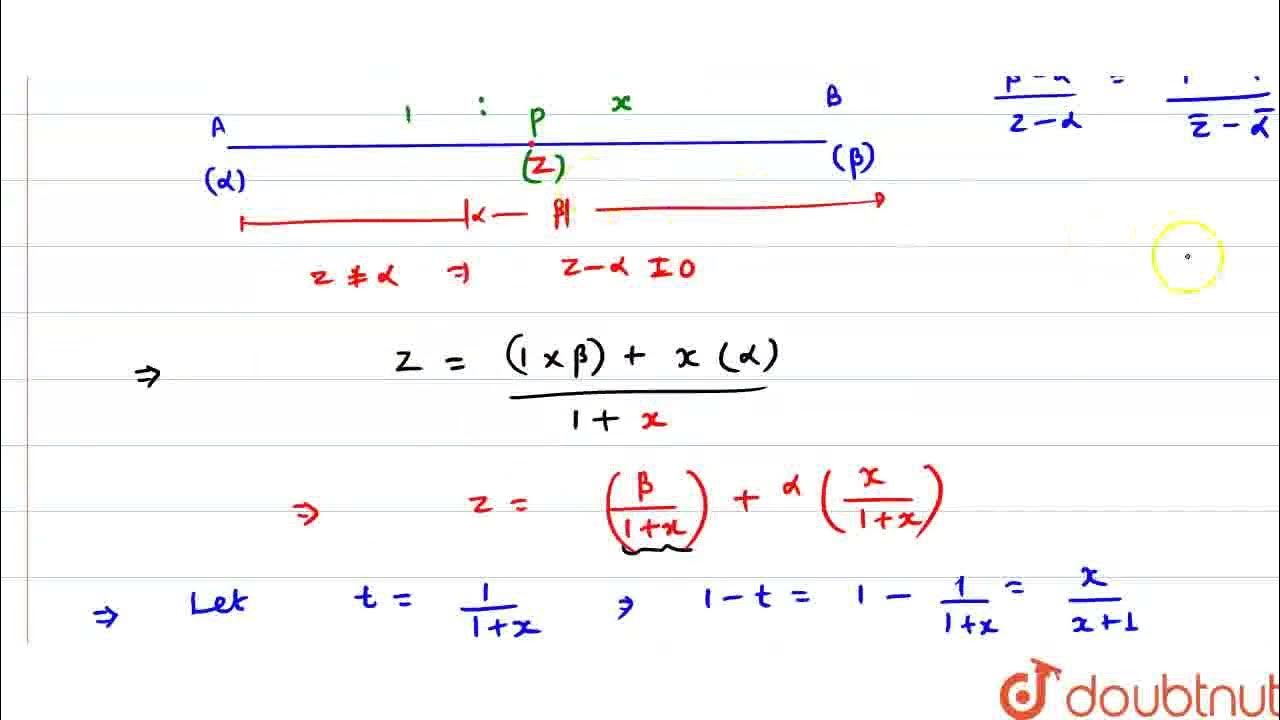 Let A and B be two distinct points denoting the complex numbers alpha and beta respectivley. A c ...