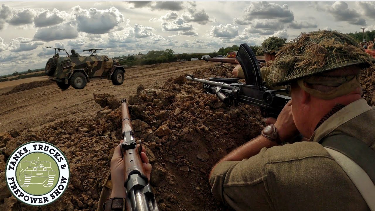 First person POV - WWII Reenactment Battle - TANKS, TRUCKS & FIREPOWER ...
