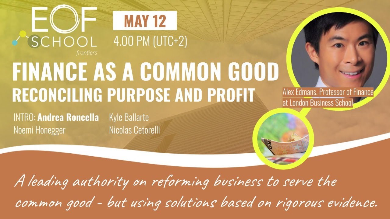 FINANCE AS A COMMON GOOD with Alex Edmans - YouTube