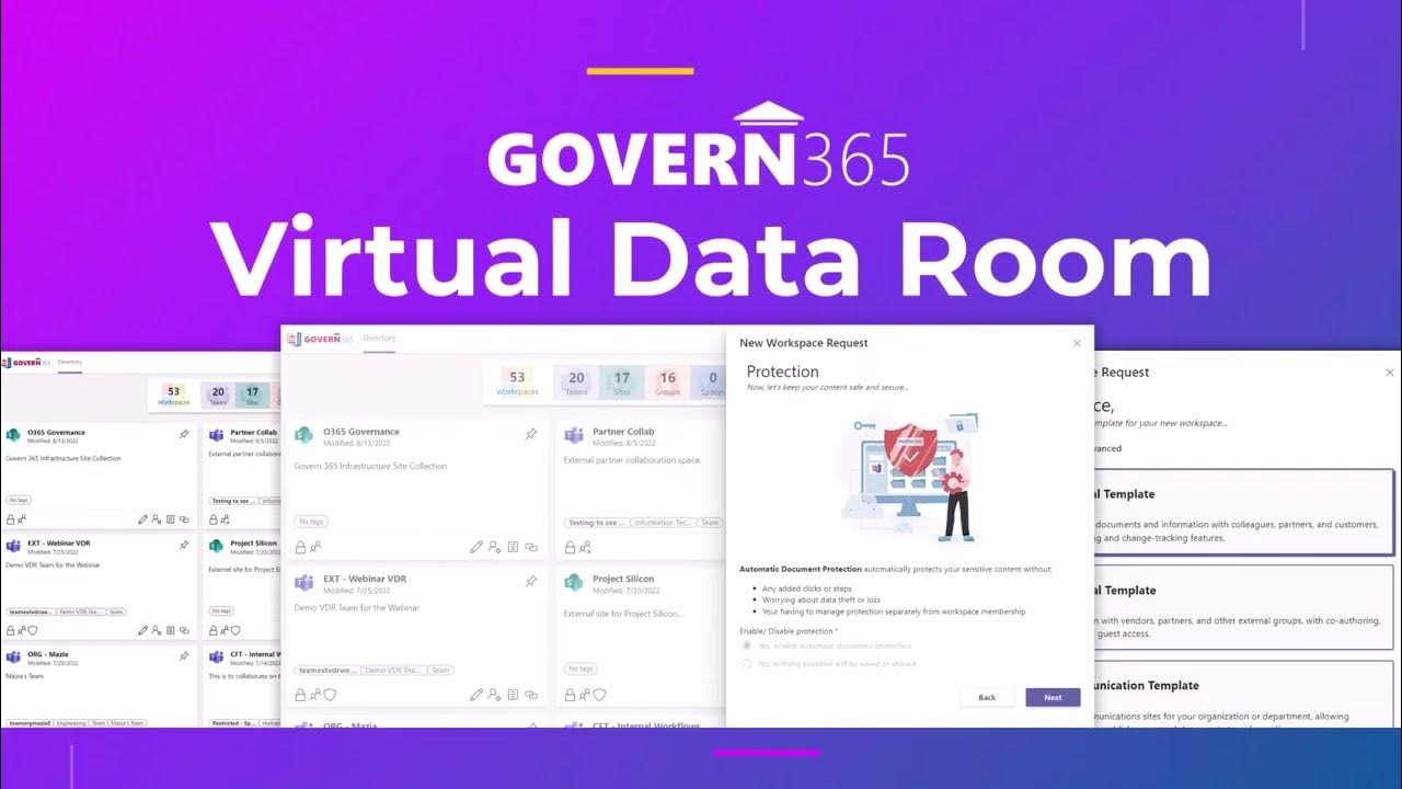 Create Virtual Data Rooms for Secure File Sharing using Govern 365 - YouTube