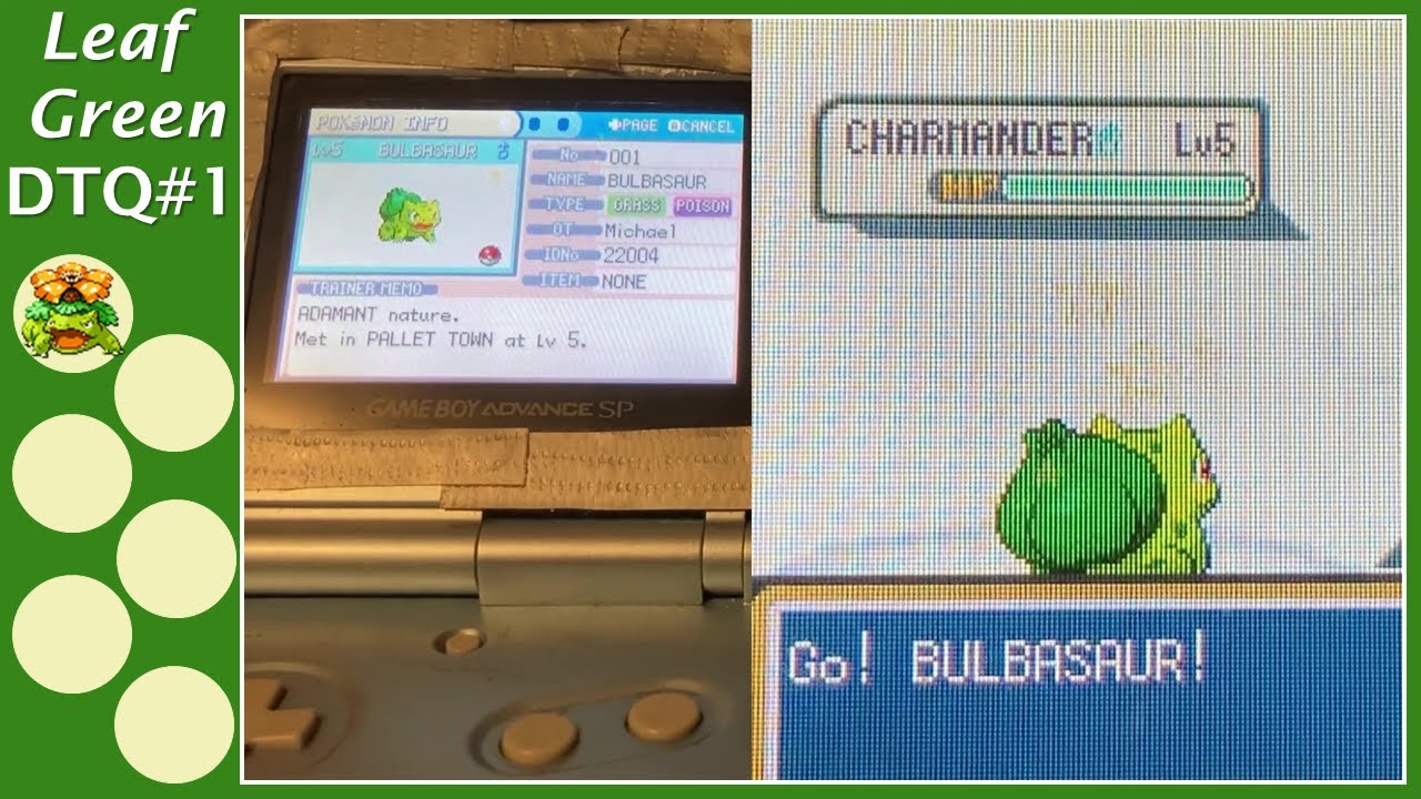 [LIVE] Leaf Green DTQ#1: Shiny Bulbasaur (11,161 SRs) - YouTube
