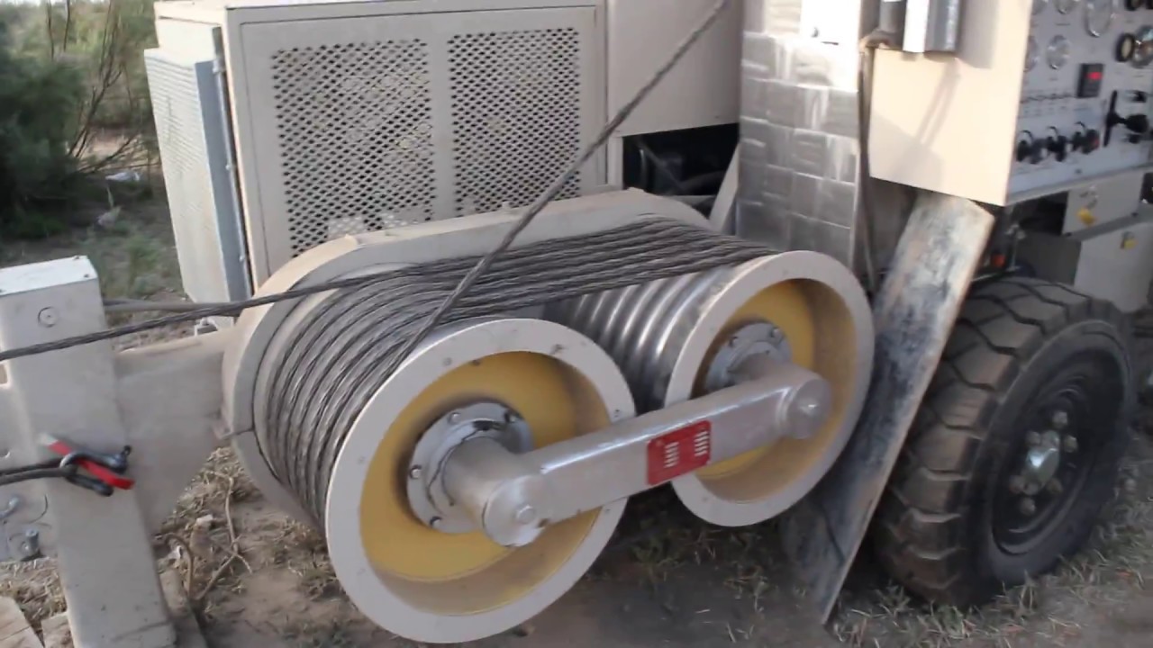 Equipos para tendido de cables aéreos - YouTube