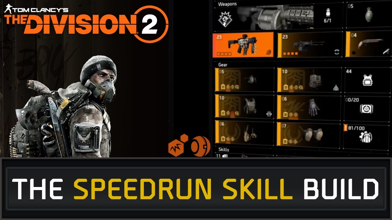 The Division 2 - THE SPEEDRUN SKILL BUILD! - YouTube