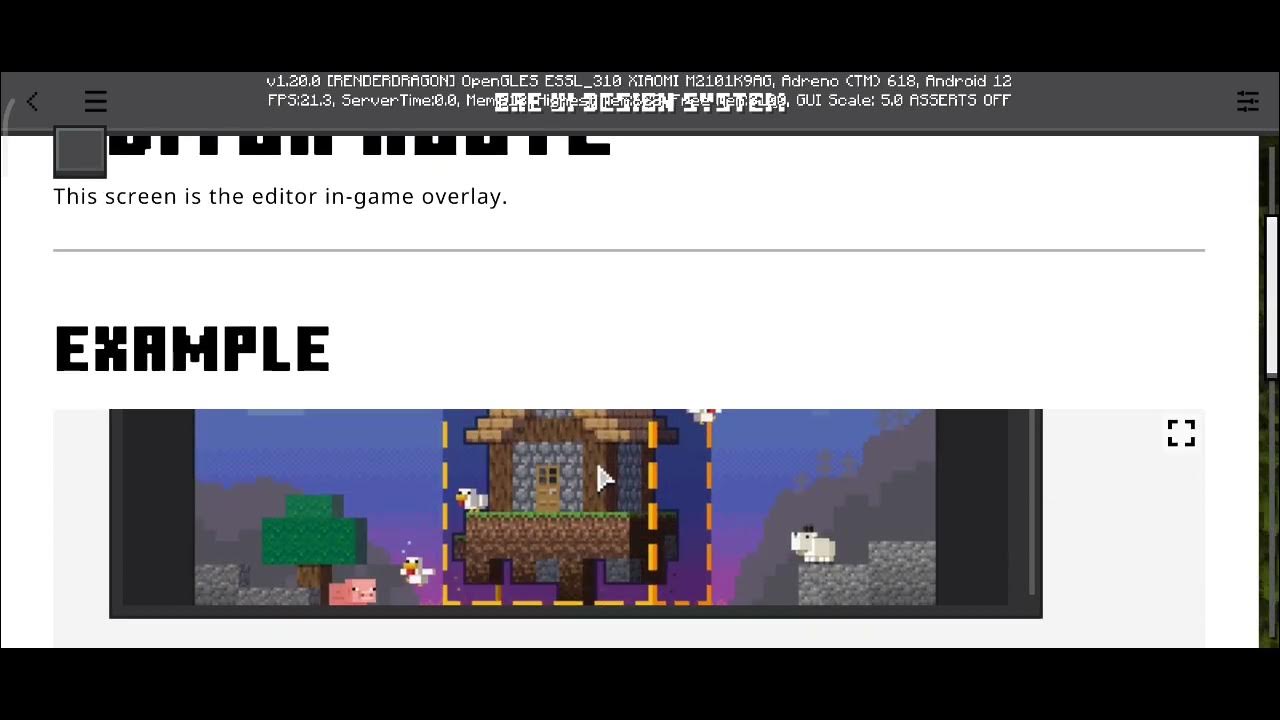 Minecraft Bedrock Editor Mode in //Leaked// 1.20 Android DEV version ...