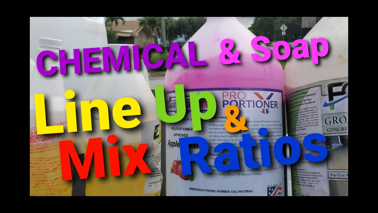 Soft Wash chemical line up and mix Ratios | pressure washing soaps ...