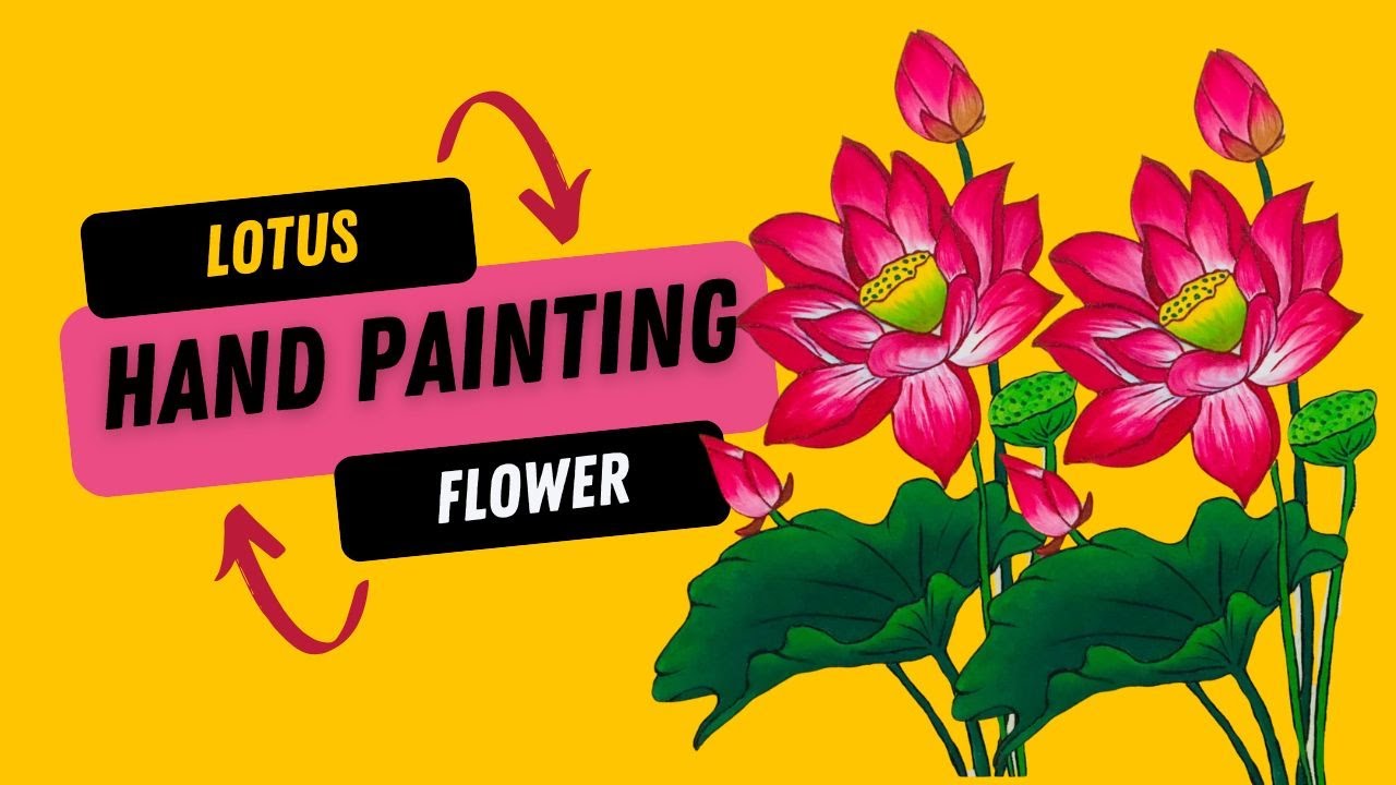 Hand Painting Lotus Flower I Crafting I අත්කම් නිර්මාණ | Art & Craft ...