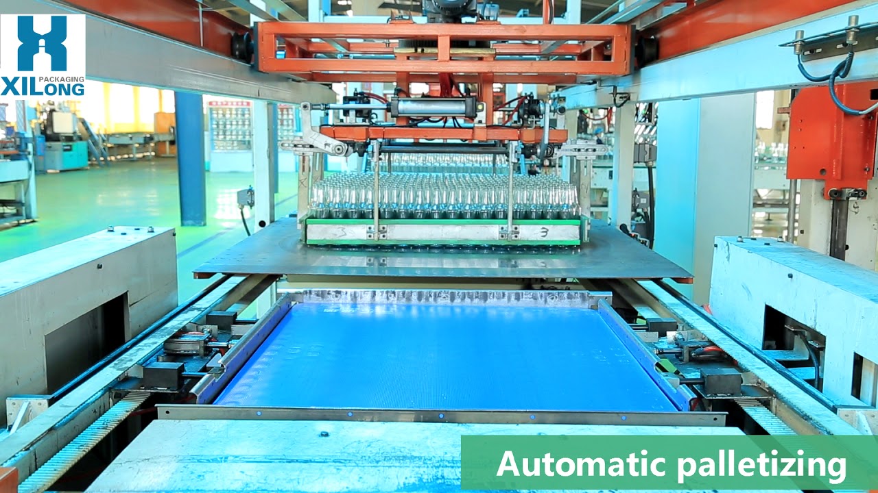 Glass Bottle Automatic palletizing - YouTube