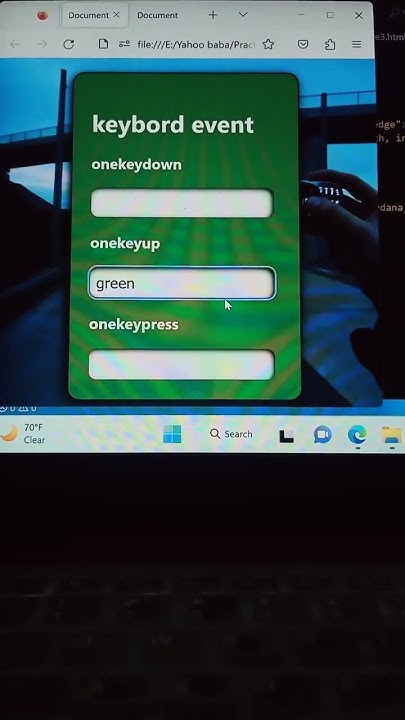 keyboard event - YouTube