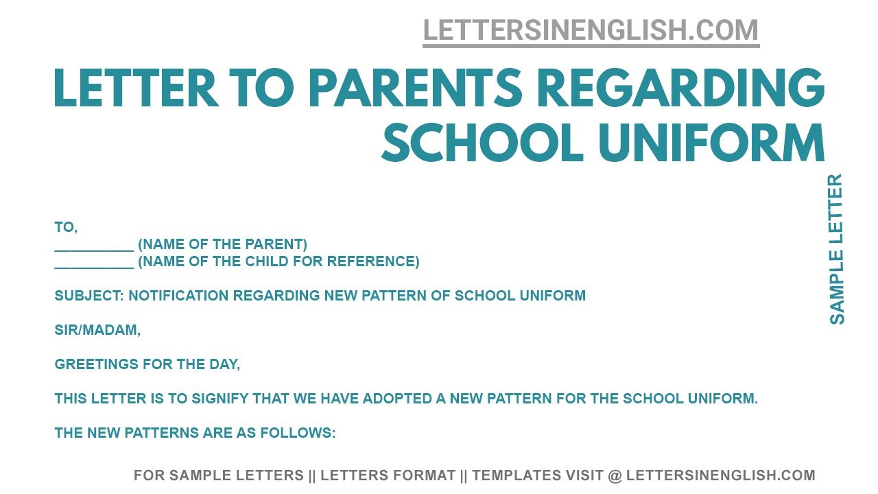 Letter To Parents Regarding School Uniform Letter To Parents About School Uniform YouTube letter-to-parents-regarding-school-uniform-letter-to-parents-about-school-uniform-youtube