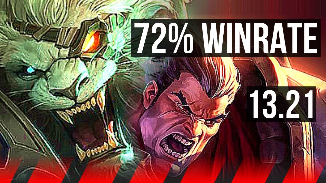 RENGAR vs DARIUS (TOP) | 3.3M mastery, 72% winrate, Comeback | BR ...