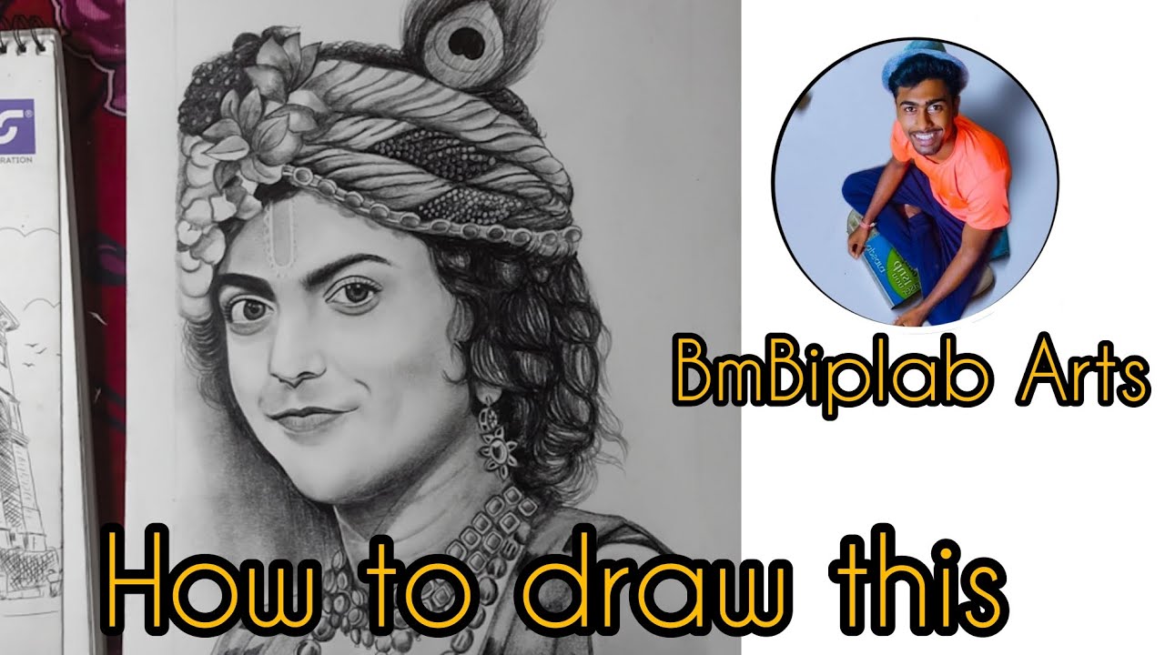 How To Draw Sumedh Mudgalkar as Krishna // step by step || Krishna ...