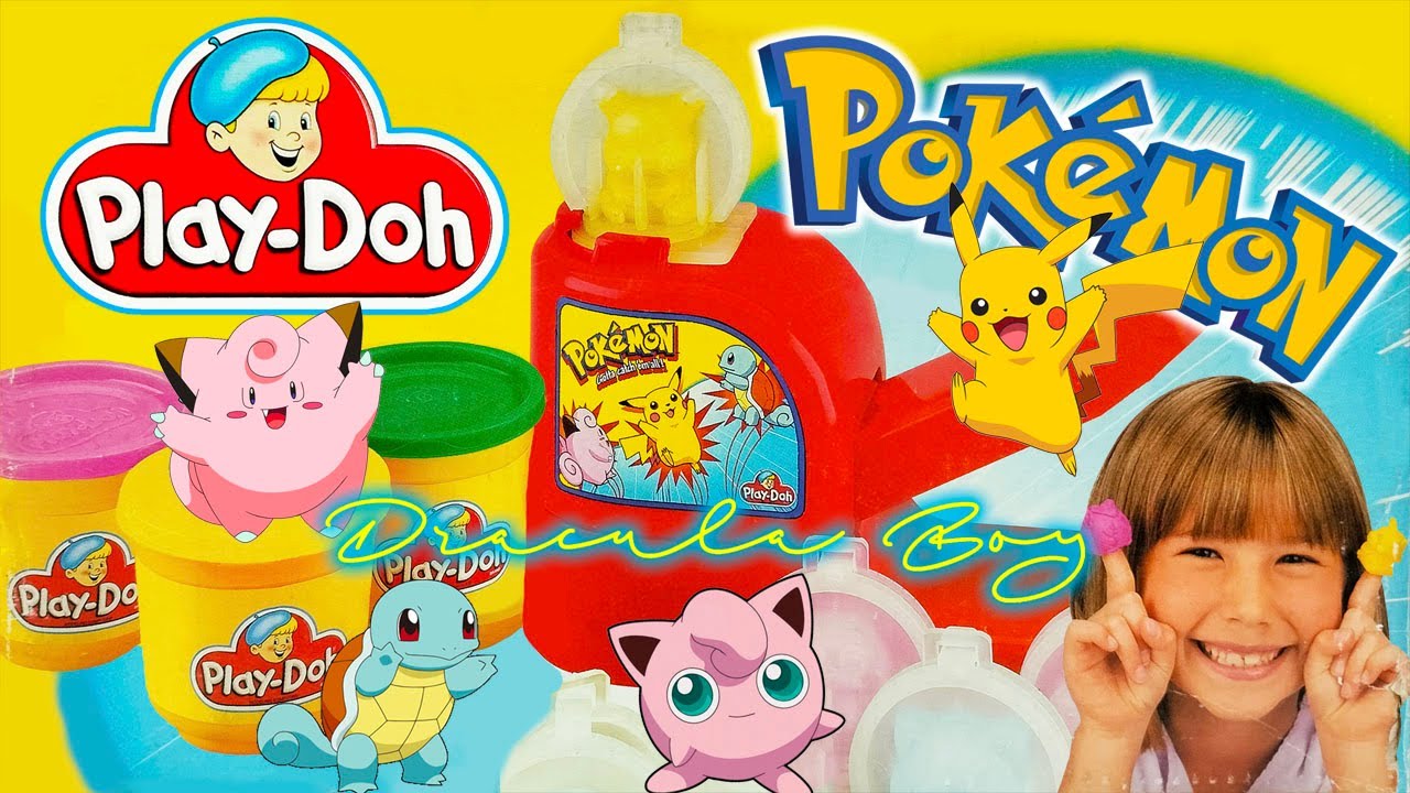 Set PLAY DOH Pokemon 1999 Figuras de Plastilina Vintage Character Maker ...