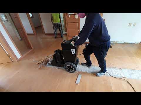 wood floor removal machine - YouTube