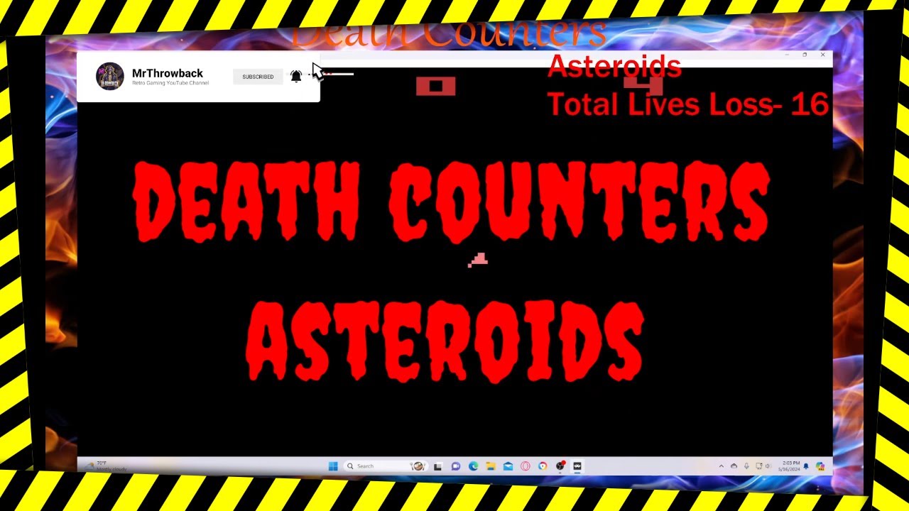 Death Counters: Asteroids - YouTube