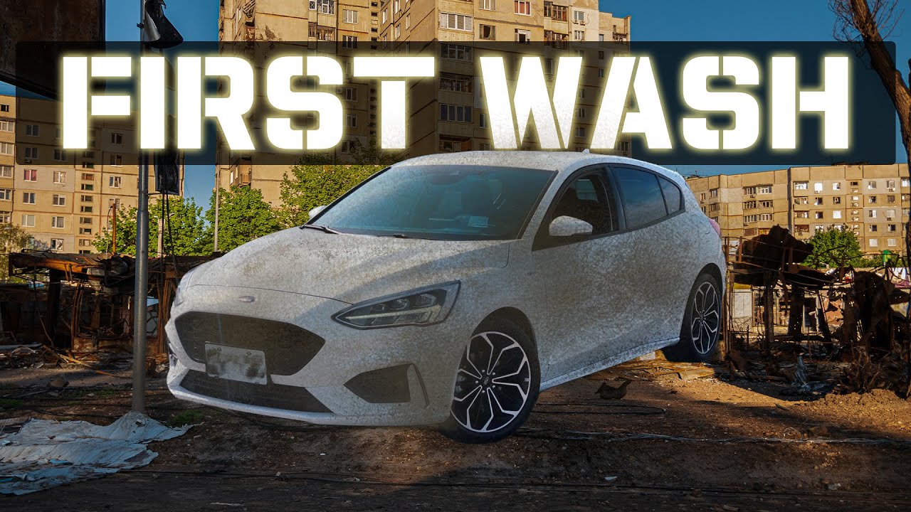 沉浸式洗車ASMR Wash the Dirtiest Ford Focus ST-Line Deep Clean Wash ...