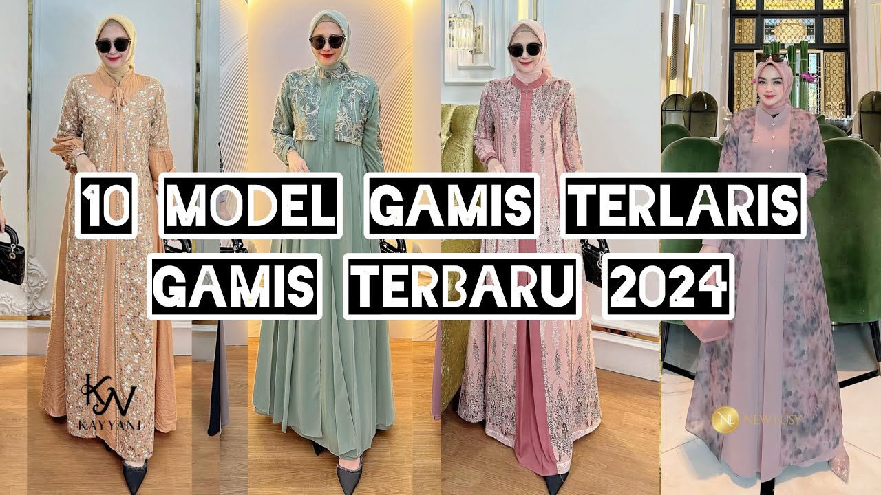 10 MODEL GAMIS TERBARU /GAMIS LEBARAN 2024/ GAMIS CANTIK SIMPLE ELEGAN ...