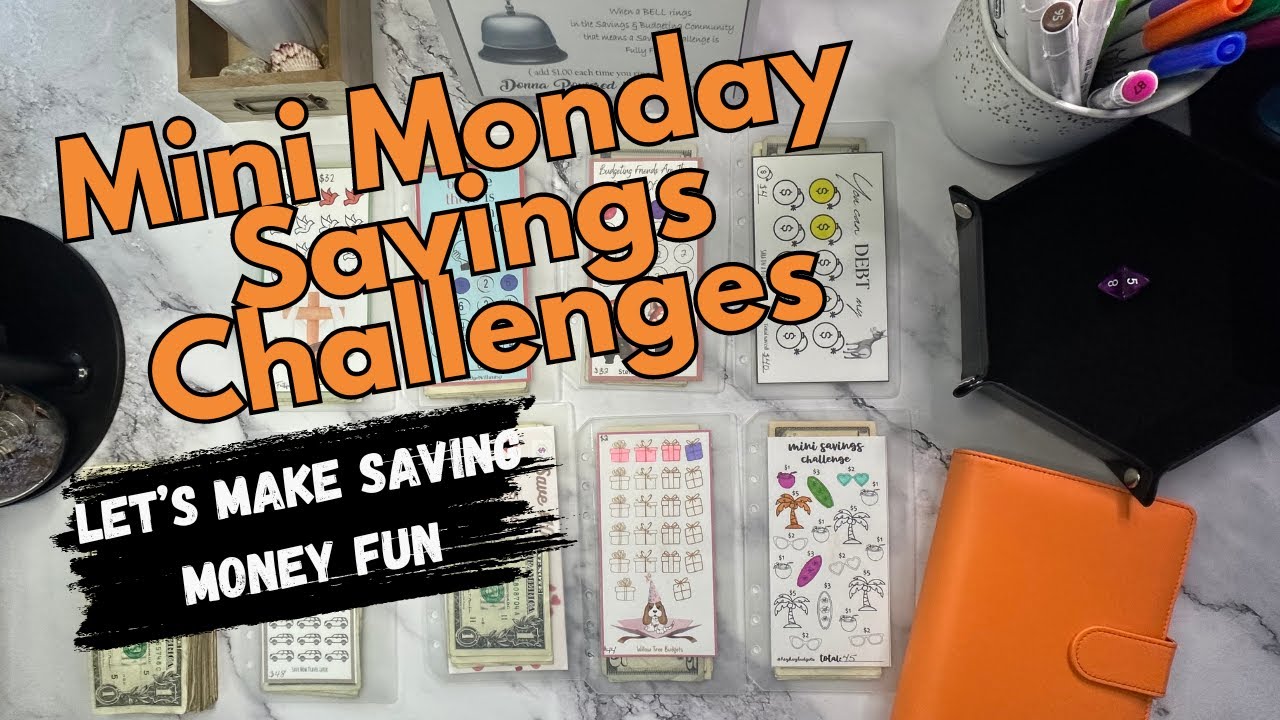 Mini Monday Savings Challenges| Let's make saving money and paying off ...