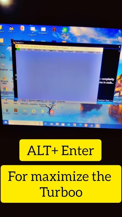 How to make full screen on turboo| how to create new file in turboo C++ ...