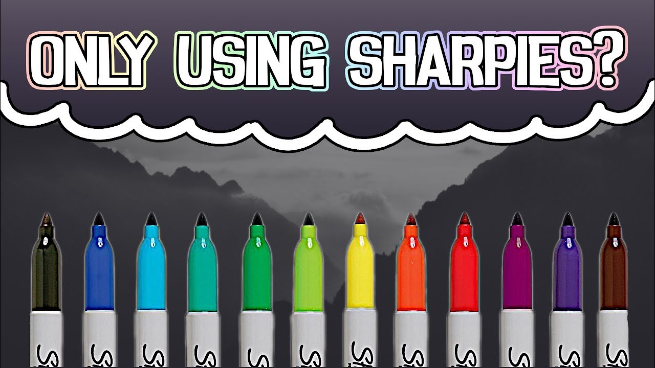 SHARPIE MARKERS ARE SO MUCH FUN! Sharpie Art Challenge! - YouTube