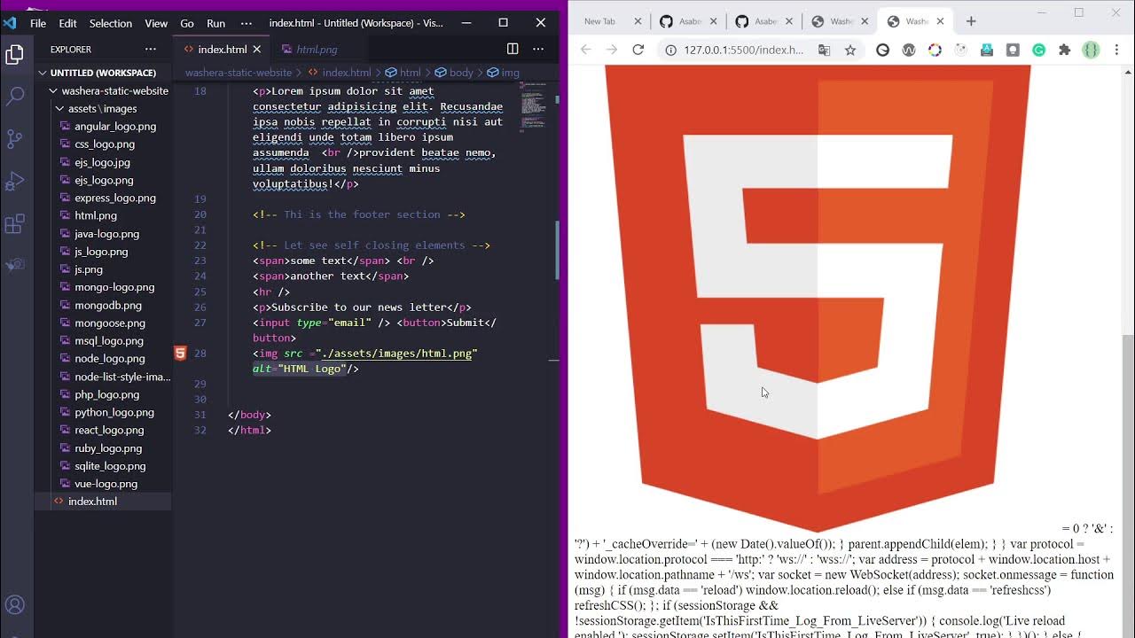 HTML in Amharic:06 - HTML self closing elements - YouTube