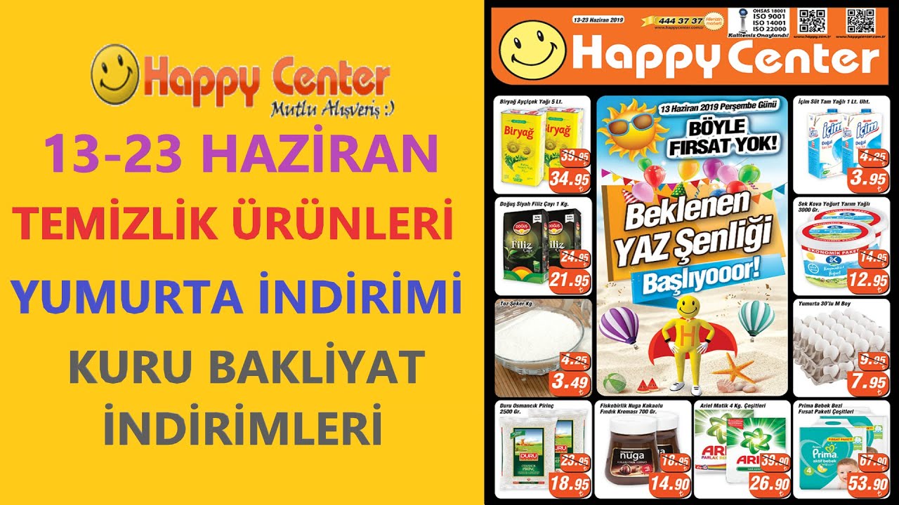HAPPY CENTER 13 - 23 HAZİRAN 2019 / HAPPY CENTER TEMİZLİK ÜRÜNLERİ ...