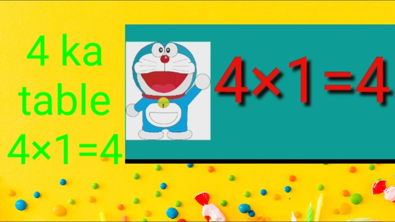 4ka table/4×1=4/Four ka table/multiplication of four/pahada 4ka/four ka ...